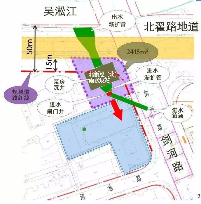 苏州河边上的这个泵站正在迁建建成后将会